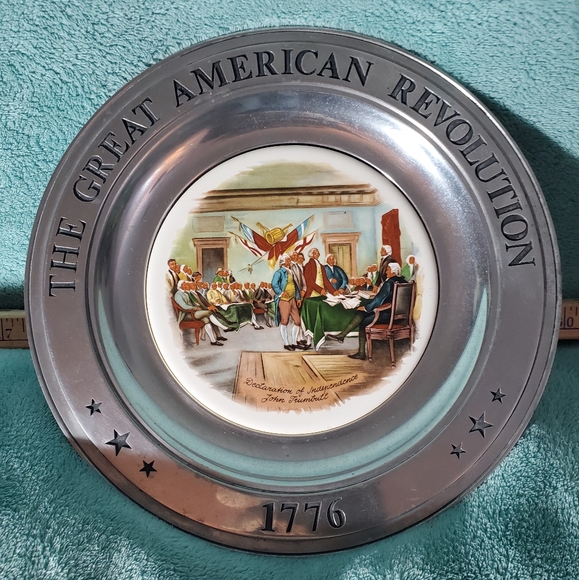Wall Decor | Vintage 1976 Pewter Plate The Great American Revolution ...